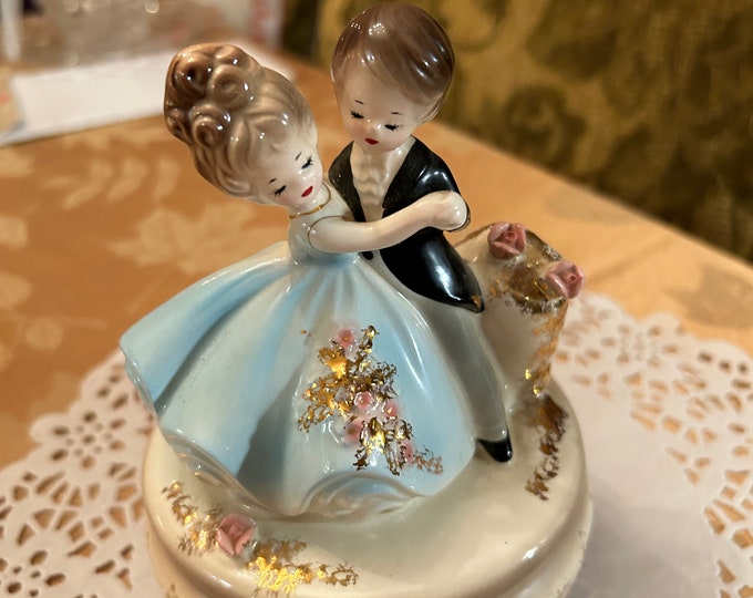 Rare Vintage Josef Originals Dancing Couple Music Box ~ "anniversary ...