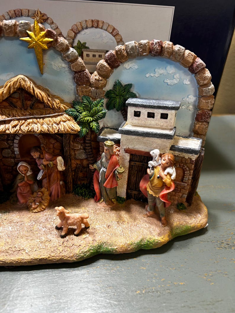 Retired Vintage Hand Painted Fontanini Musical Nativity Set ~ Made in ...