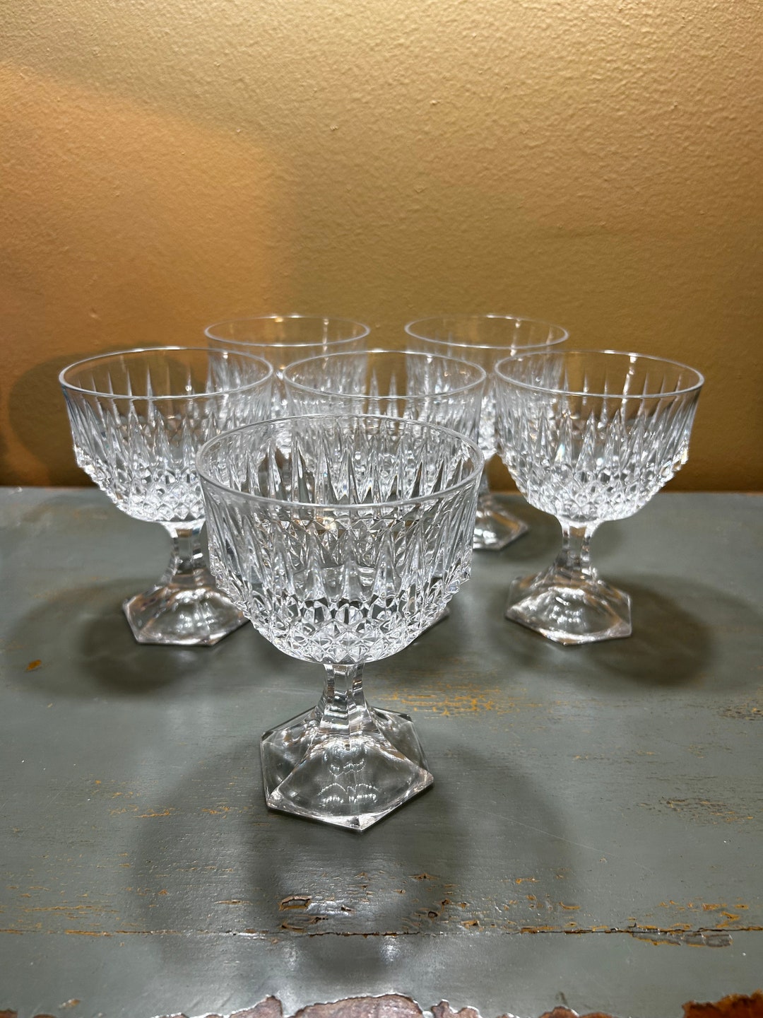 Retired Lot of 6 Fostoria Stratton Coupe Champagne Goblets ~ Beautiful ...