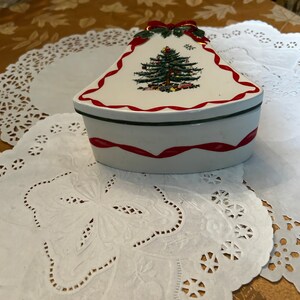 Vintage Spode Bell Shaped - Christmas Tree Pattern Candy Dish / Trinket ...