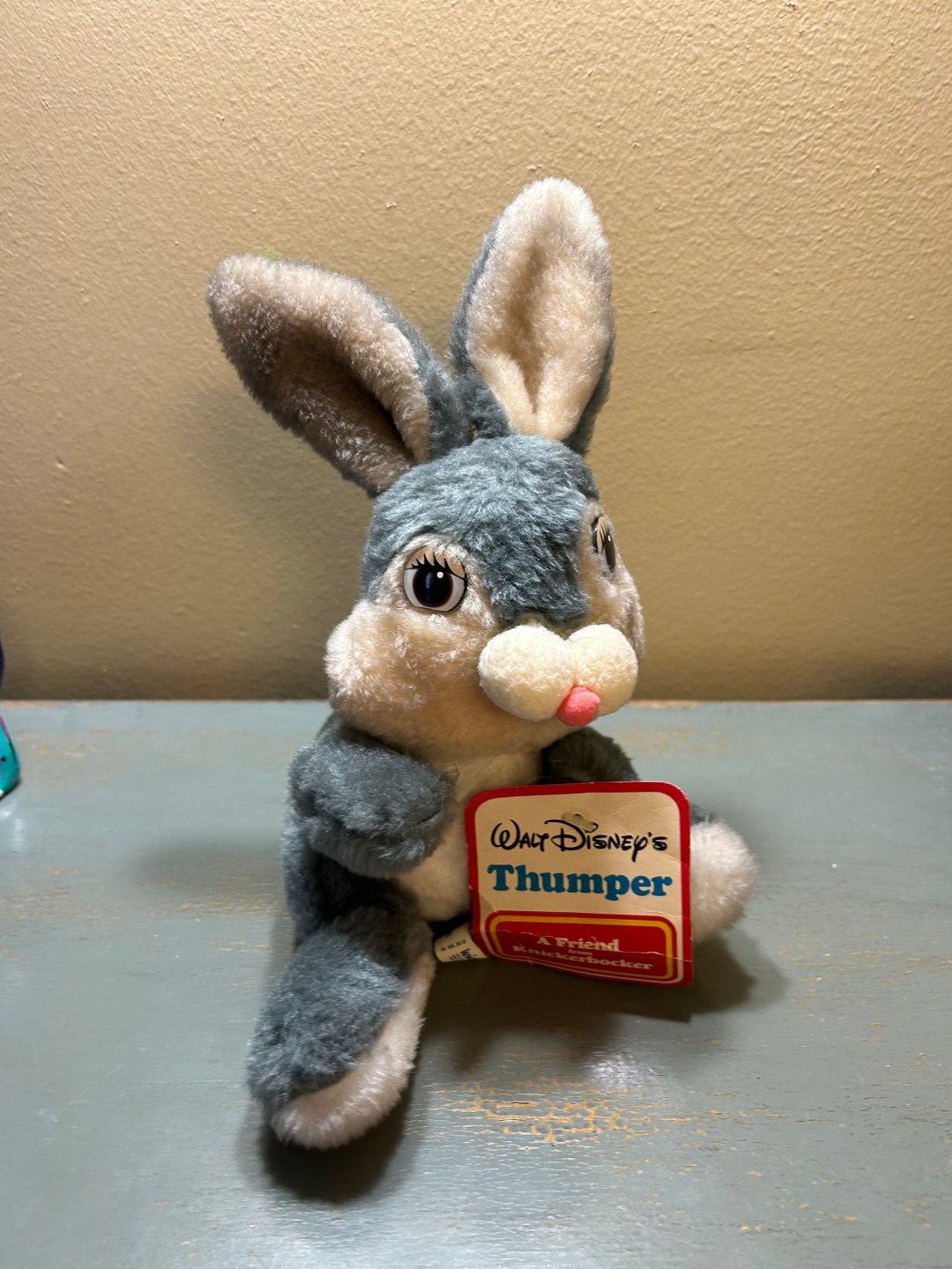 Rare Vintage Walt Disney Knickerbocker Thumper the Rabbit Plush Animal ...