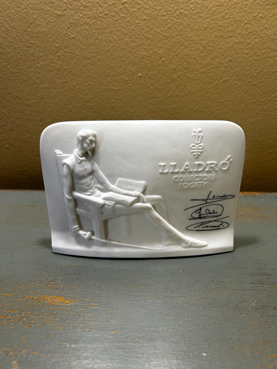 Vintage Retired Lladro Collectors Society Plaque ~ Don Quixote Shell ...