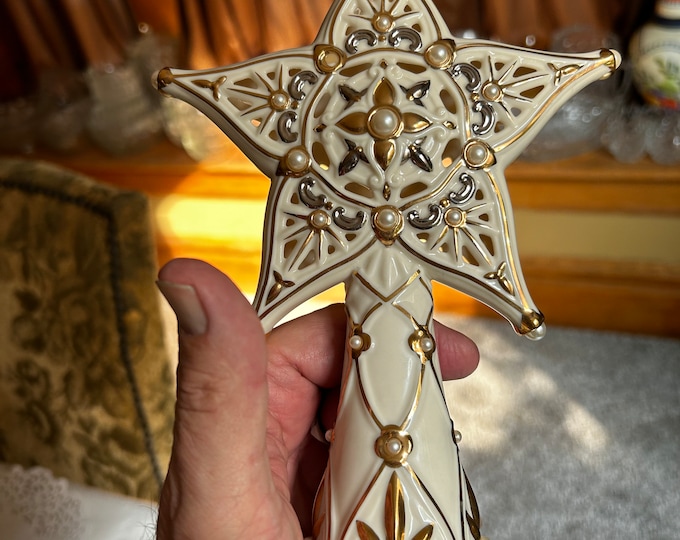 Lovely Retired Lenox Florentine and Pearl Star Christmas Tree Topper ...