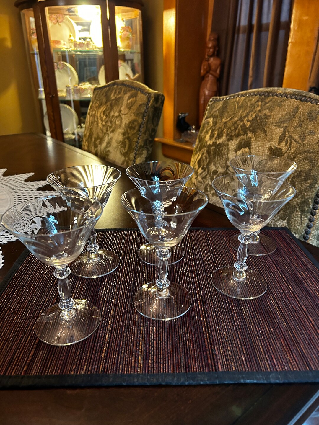 Beautiful Cambridge Clear Glass Caprice Champagne / Sherbet Coupes ~ 5 ...