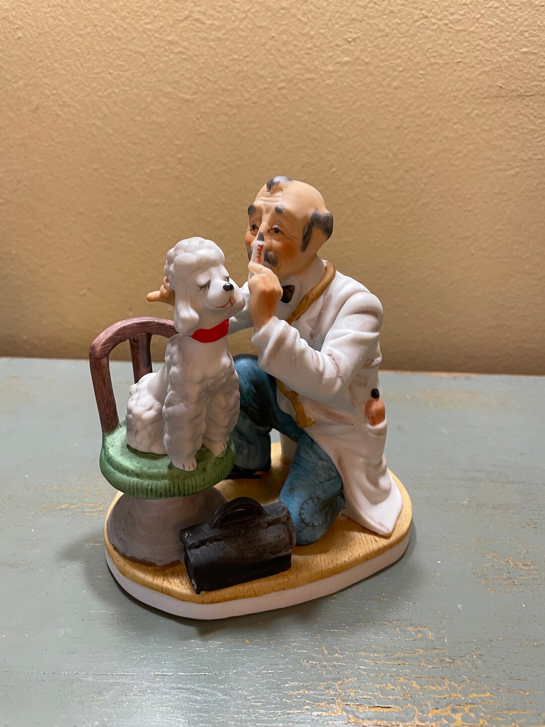 Vintage Lefton Veterinarian Doctor and Poodle Figurine #7270 ~ Hand ...