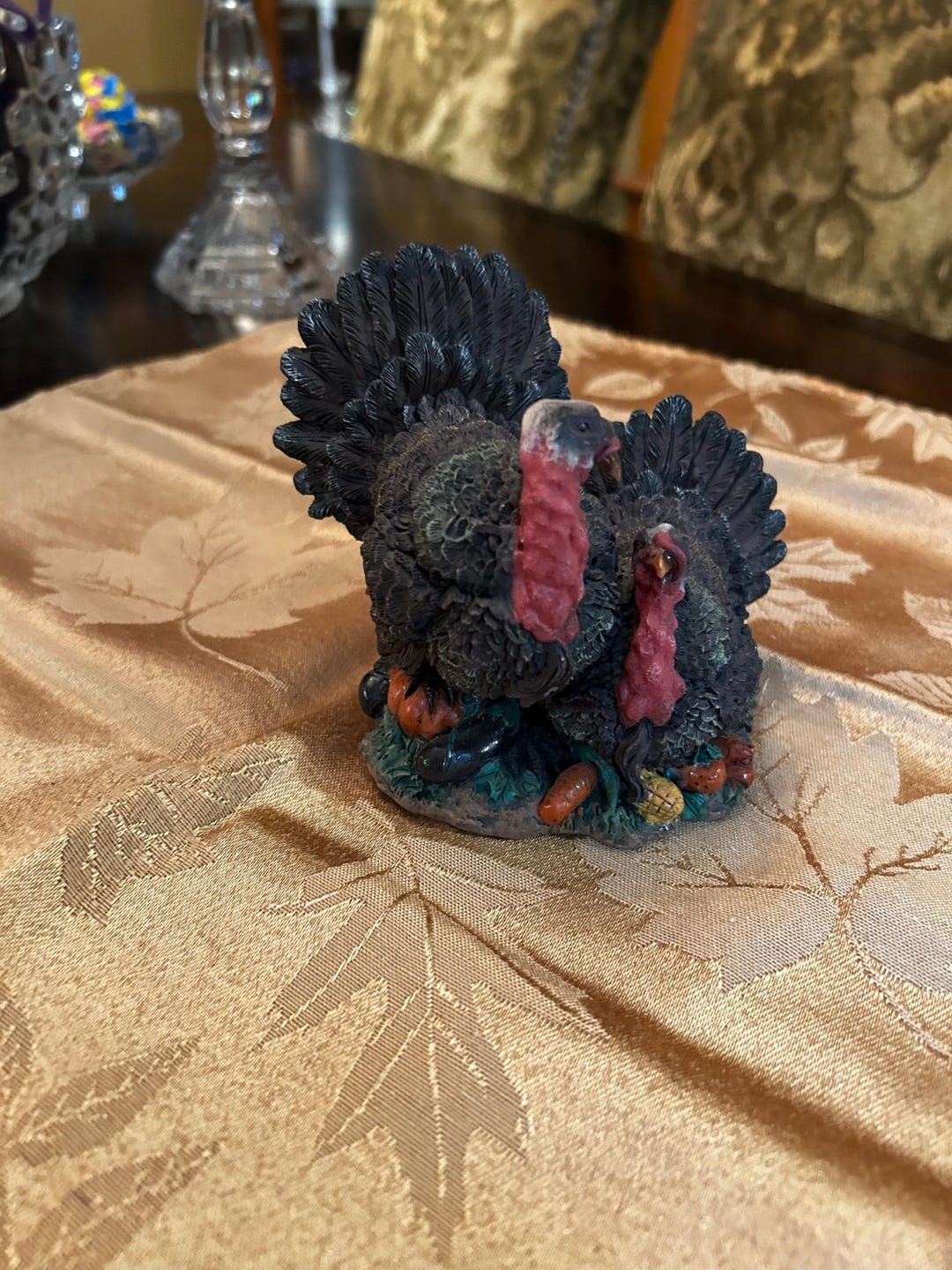 Vintage Hand Painted Small Flock (rafter) of Thanksgiving Turkey ...