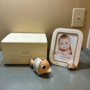 Retired Lenox Baby's First Fish Frame & Bank Set Original as Found Box ...
