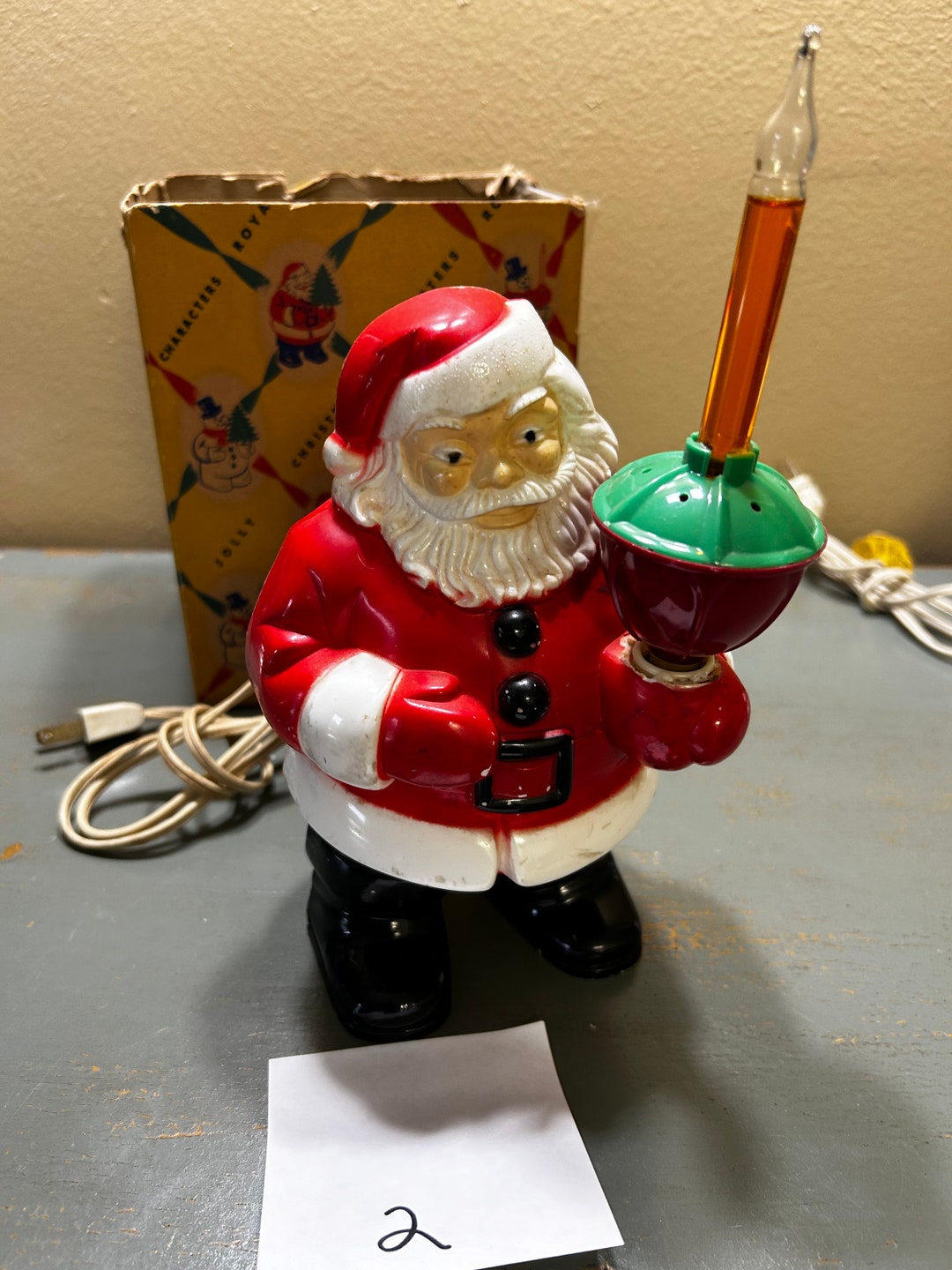 Rare Vintage 1950s Royal Bubble Light Santa ~ Bubble Light Included ...