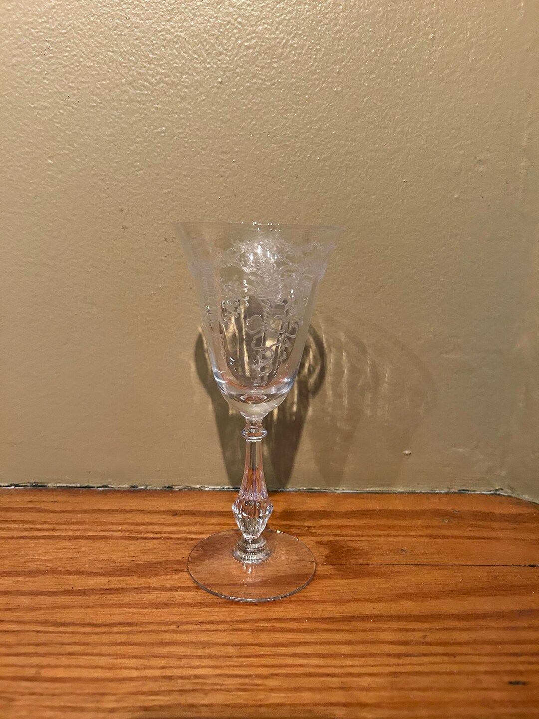 Lovely Retired Fostoria Corsage Iced Tea Goblet ~ Elegant Etch Floral ...
