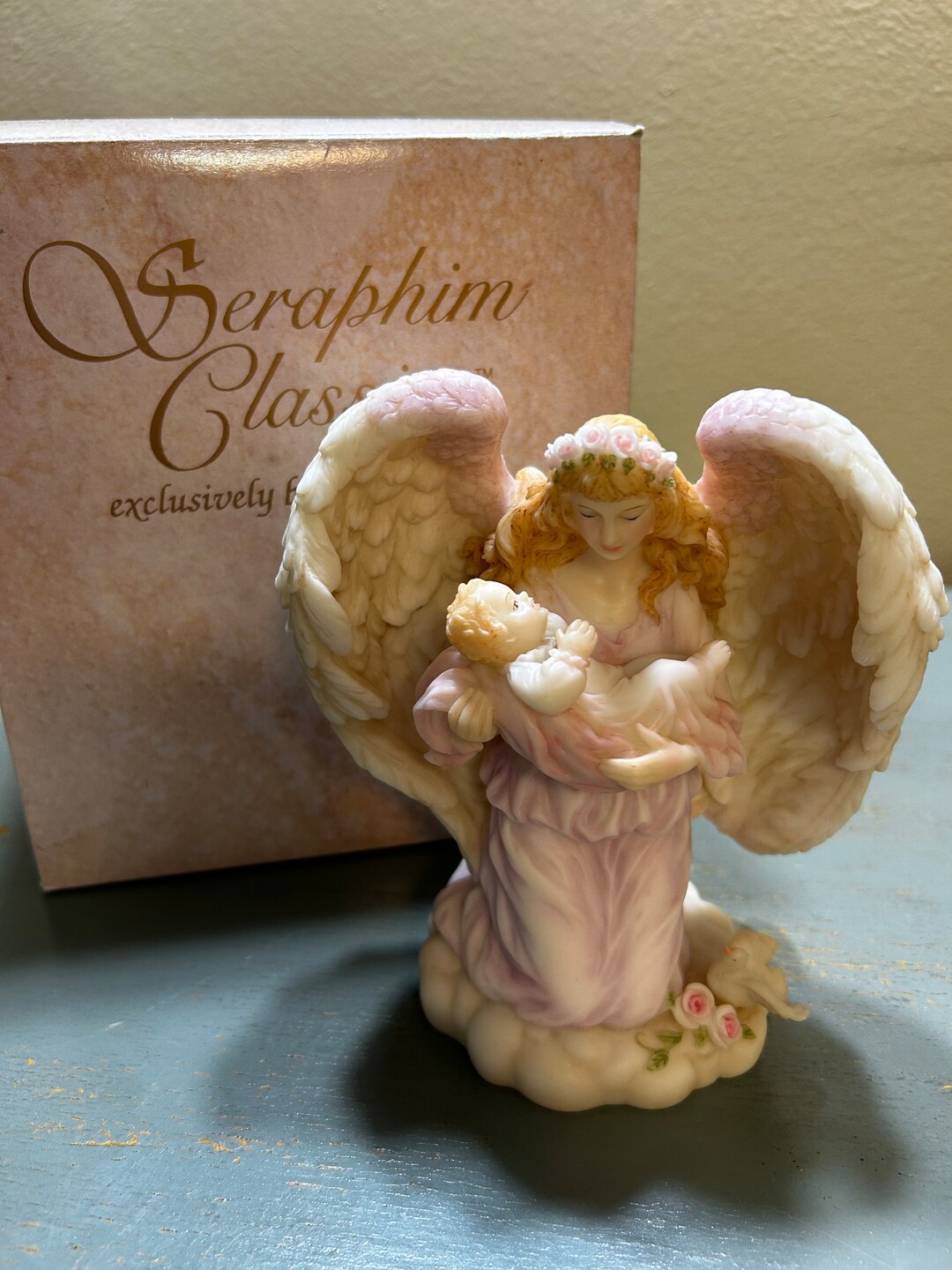 Beautiful Vintage Roman LTD Hand Painted High Quality Seraphim Angel ...