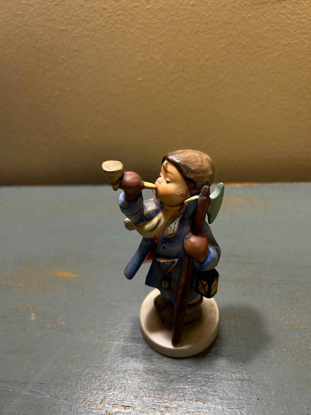 Hummel Figurine "hear Ye Hear Ye" ~ Boy Blowing Horn ~ "bee in a V ...