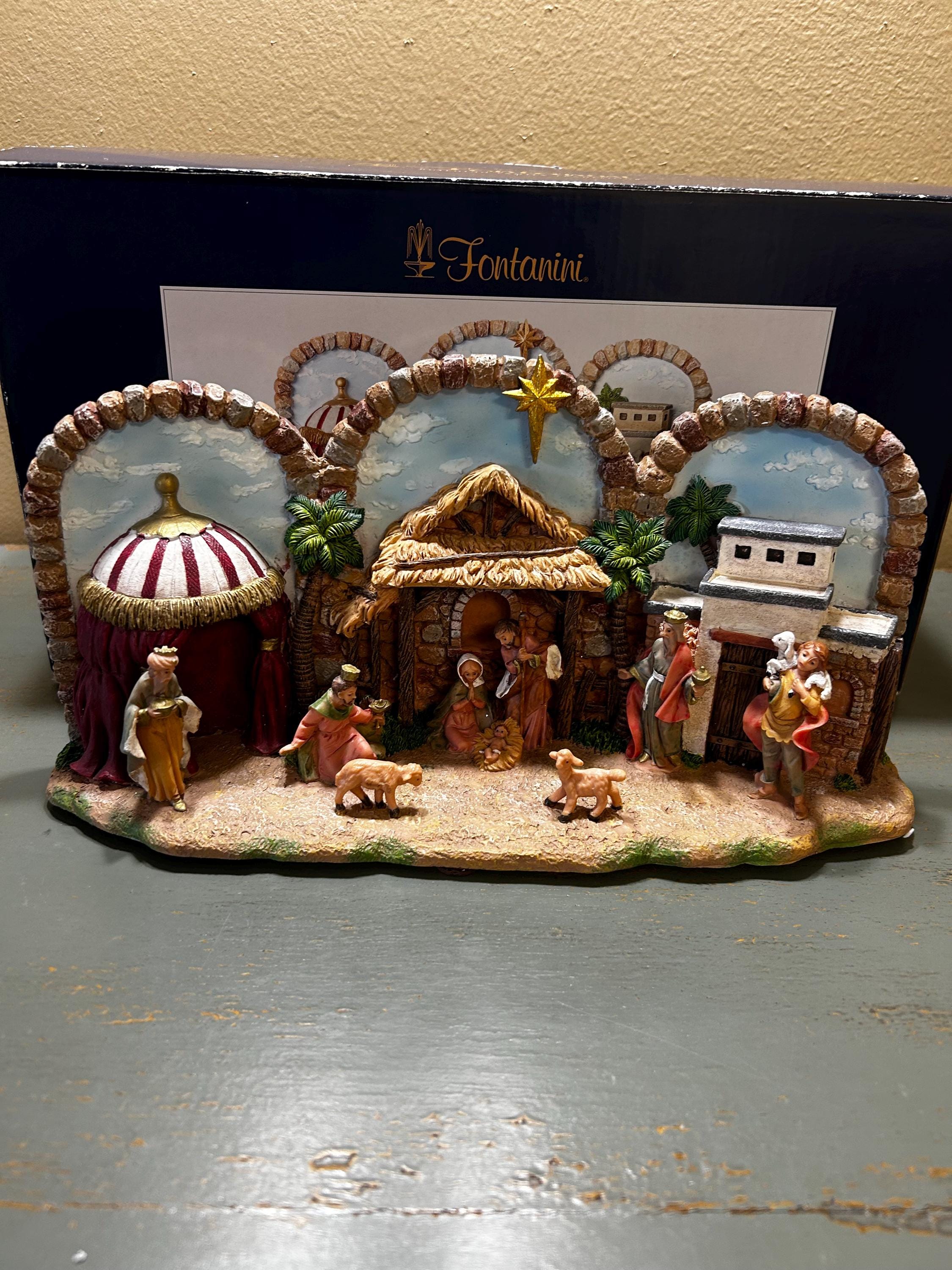 Retired Vintage Hand Painted Fontanini Musical Nativity Set ~ Made in ...
