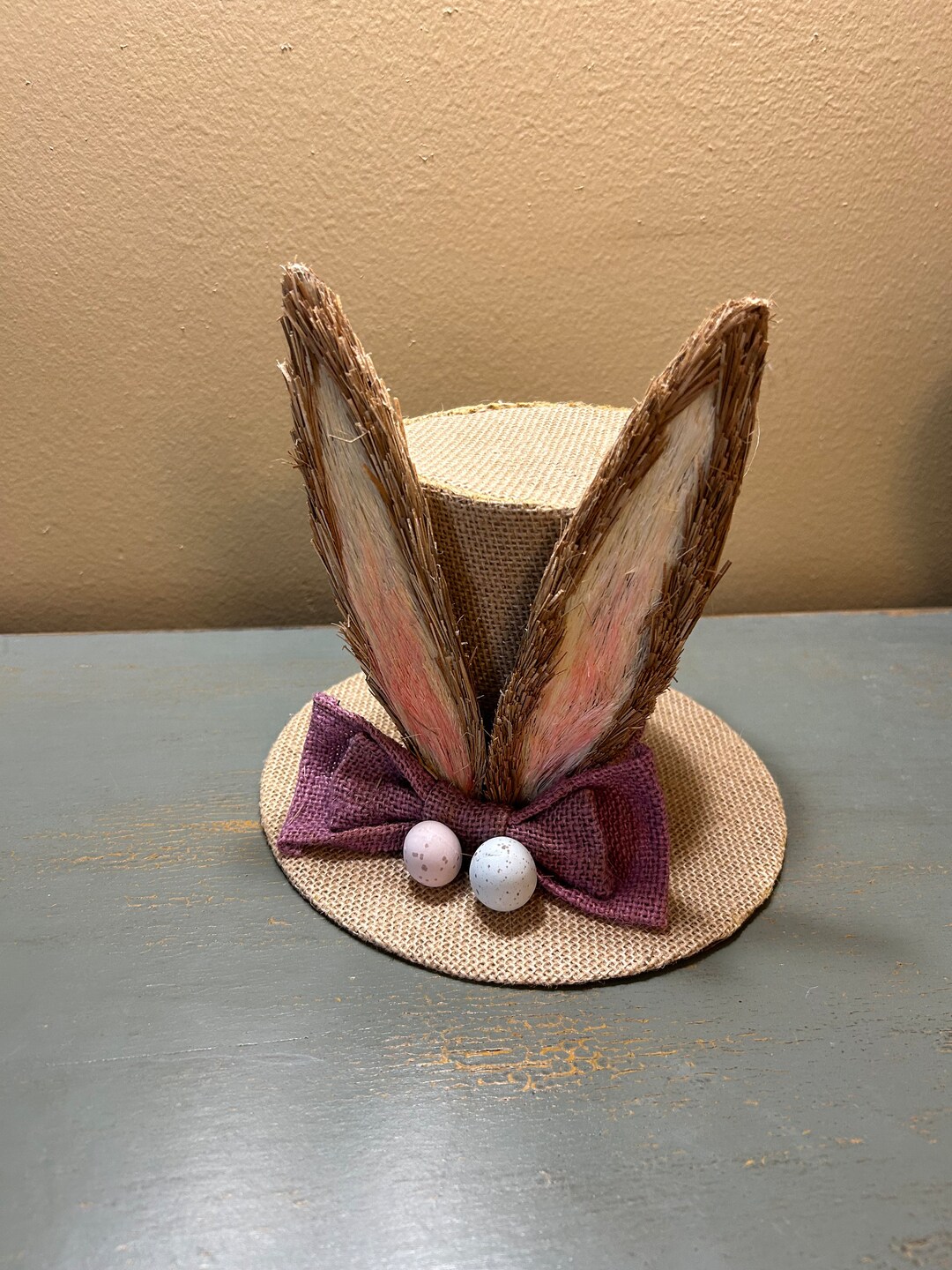 Really Cute Vintage Easter Bunny ears Top Hat Centerpiece - Etsy