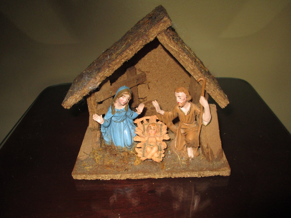 Nice Vintage Hand Painted Nativity Set Italy Great Art | Etsy