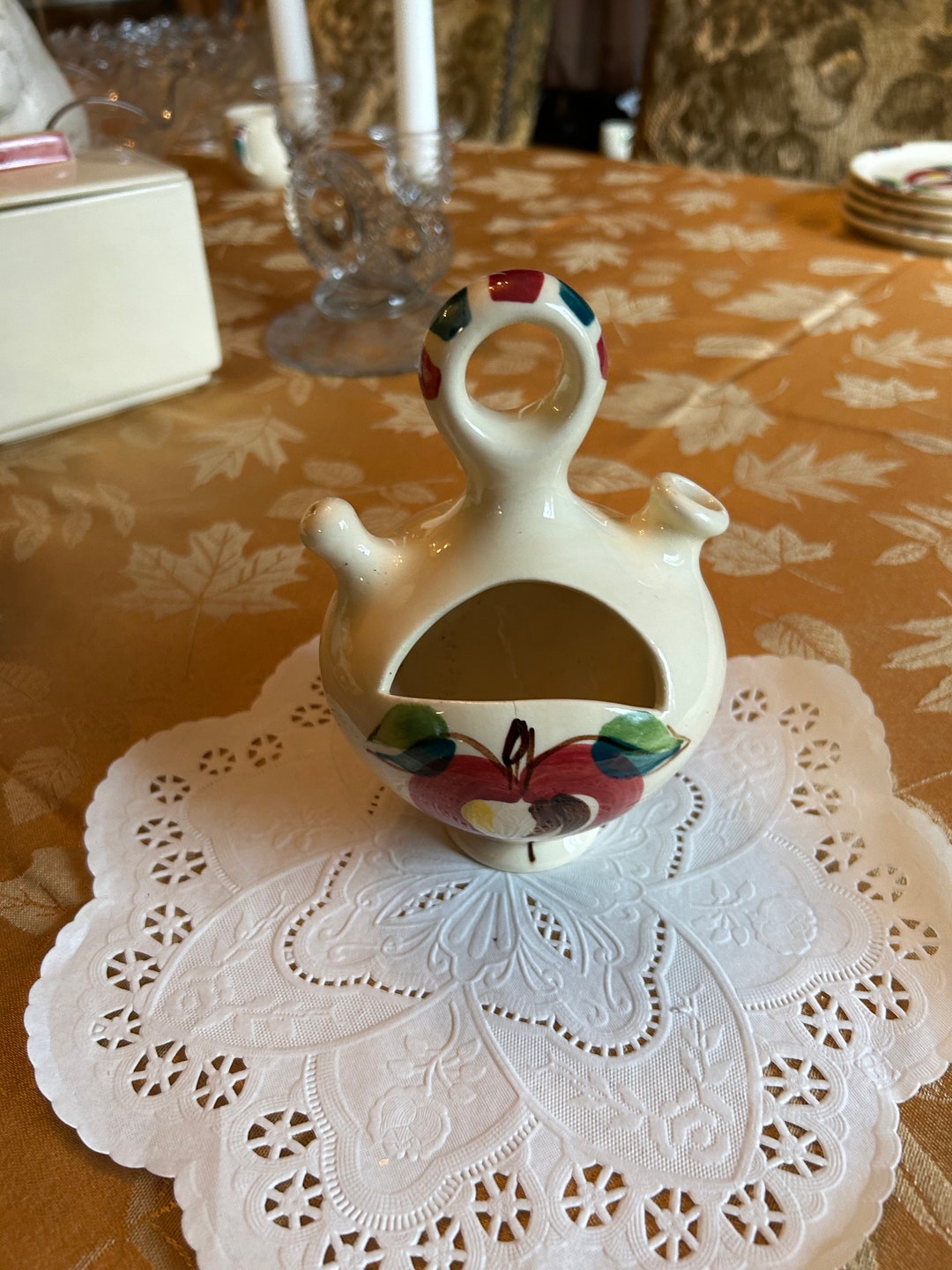 Rare Vintage Puritan Apple Casual Jug / Vase ~ Slip Ware Art Pottery ...