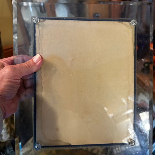 Beveled Glass Picture Frame - Etsy