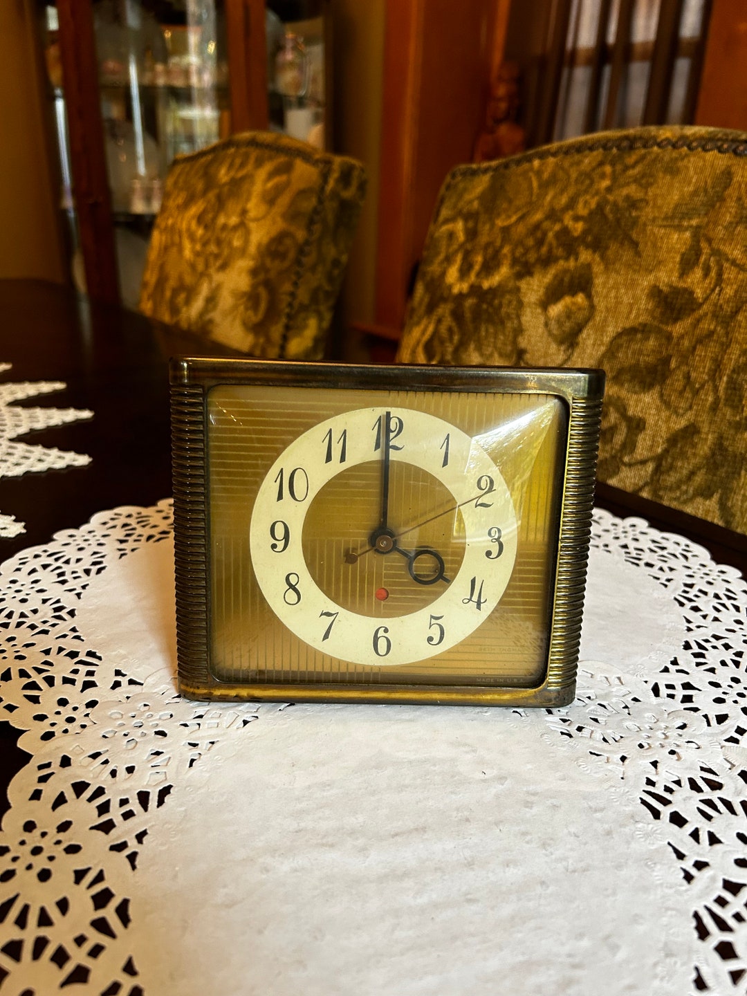 Original Vintage 1940s Seth Thomas YUKON 3E Electric Clock Great Deco ...