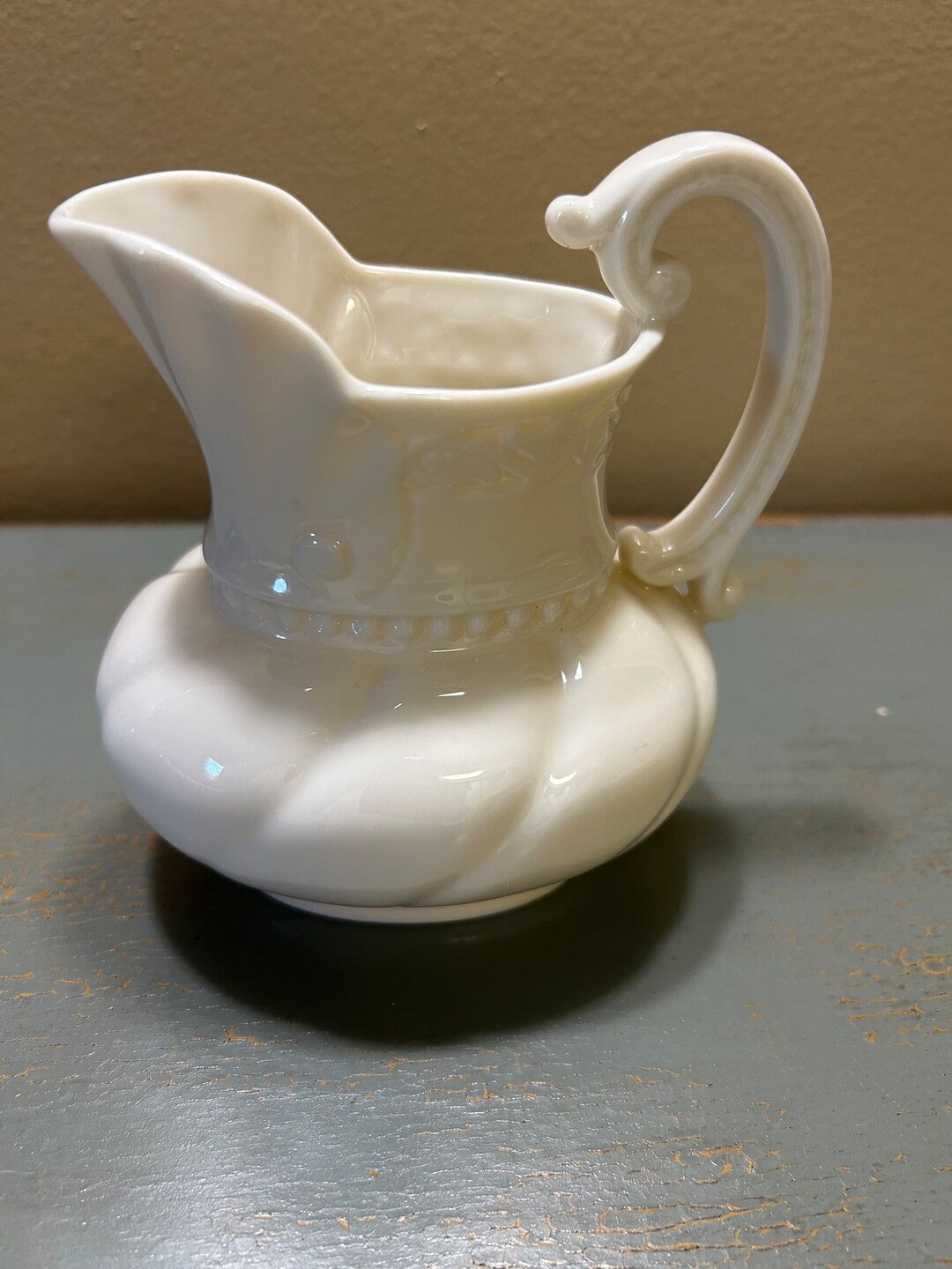 Vintage Lenox Green Mark Ivory Porcelain Milk Pitcher ~ Made in USA - Etsy