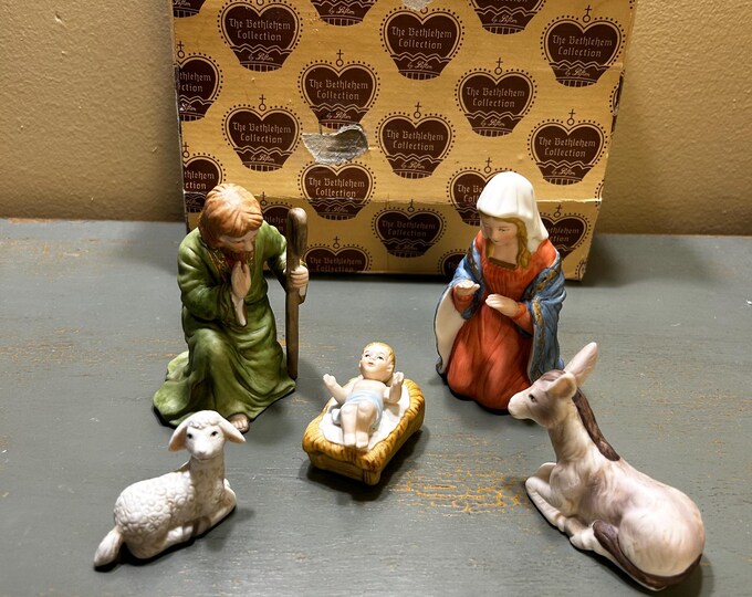 Lovely Vintage Lefton Nativity Set ~ Retired "the Bethlehem Collection ...