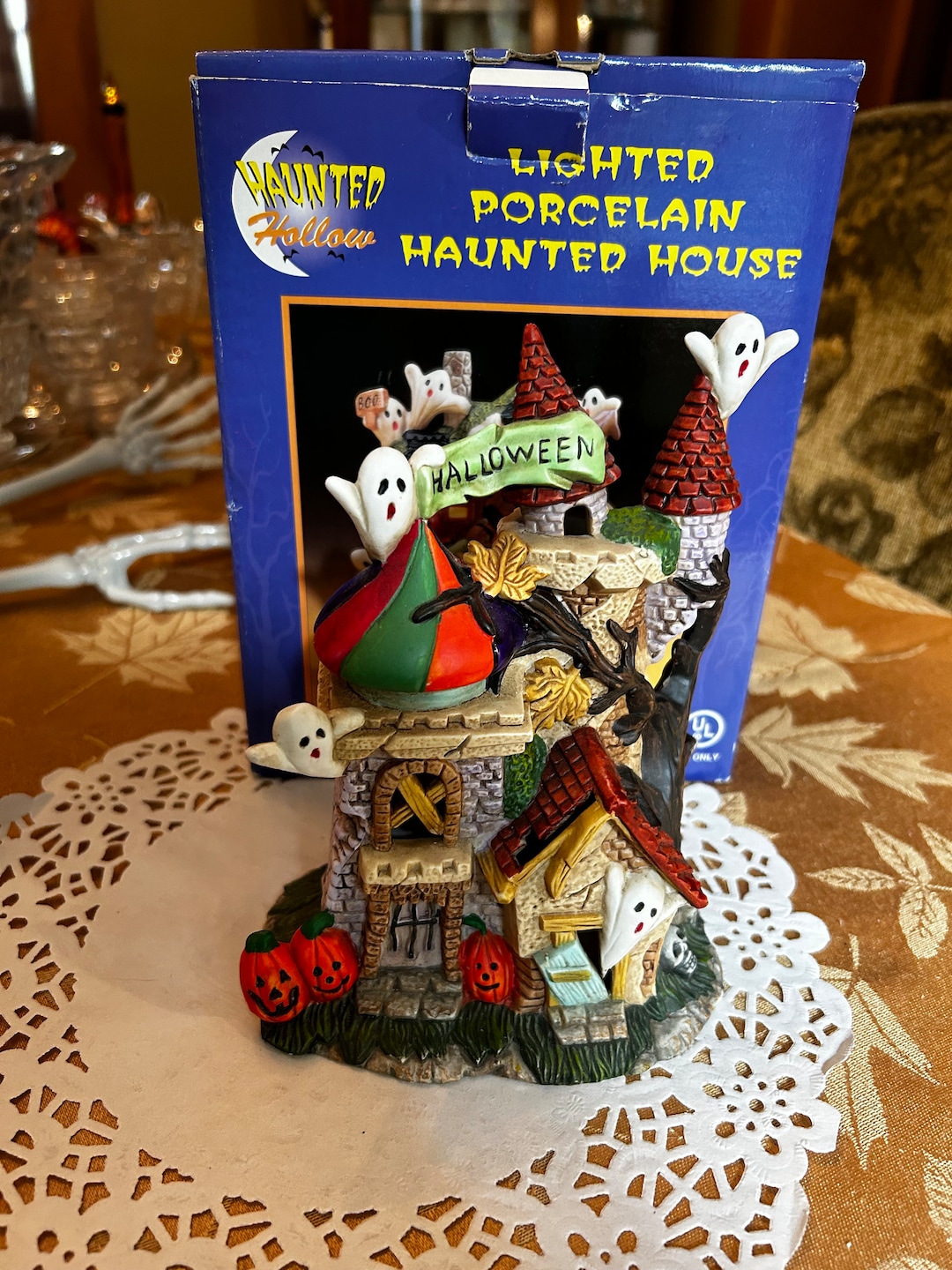 Vintage Haunted Victorian Ghost House Lighted Decoration ~ Very Fun ...