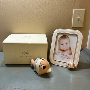 Retired Lenox Baby's First Fish Frame & Bank Set Original as Found Box ...