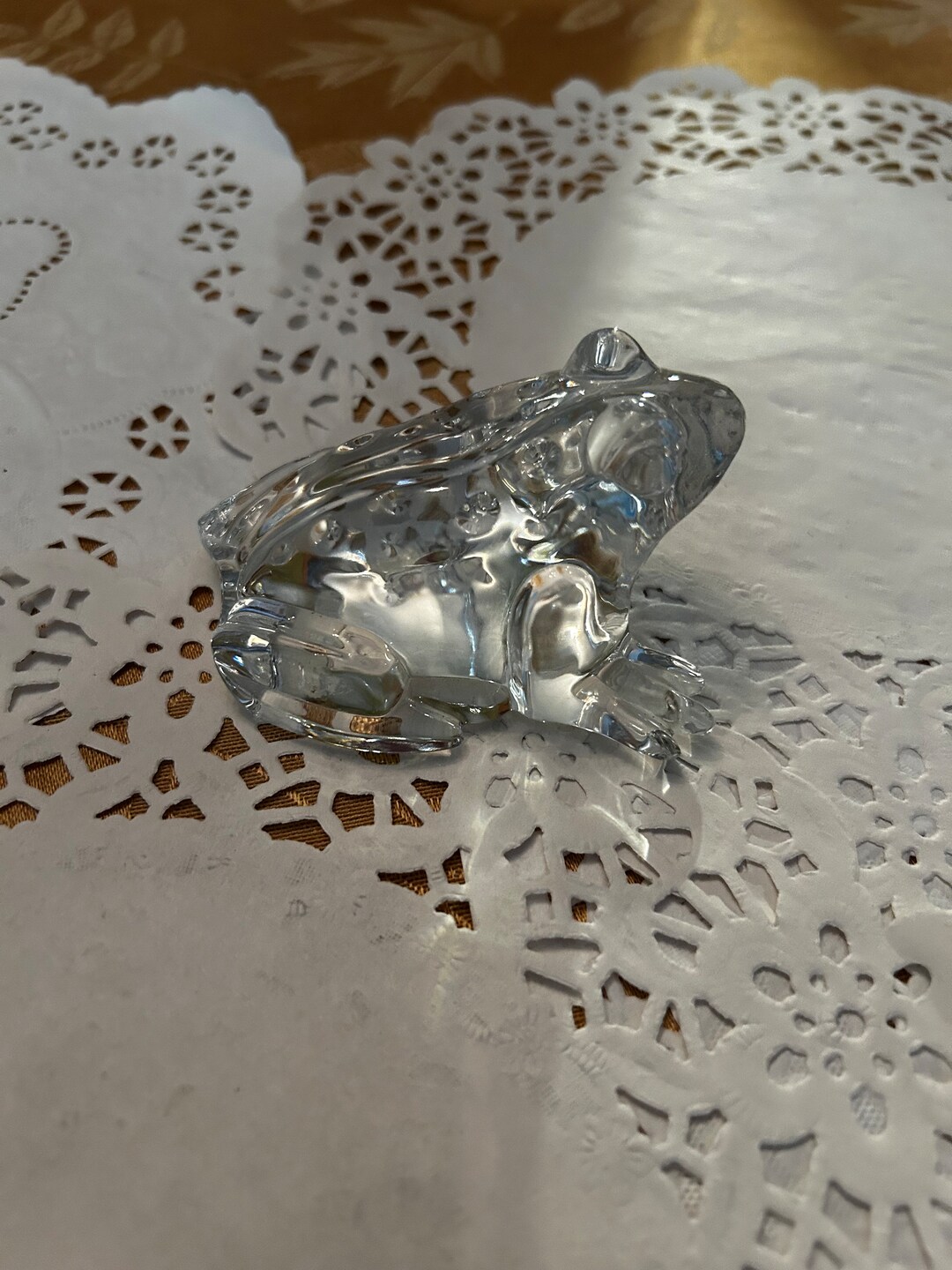Exceptional WATERFORD Crystal Frog Figurine / Paperweight Original Tag ...