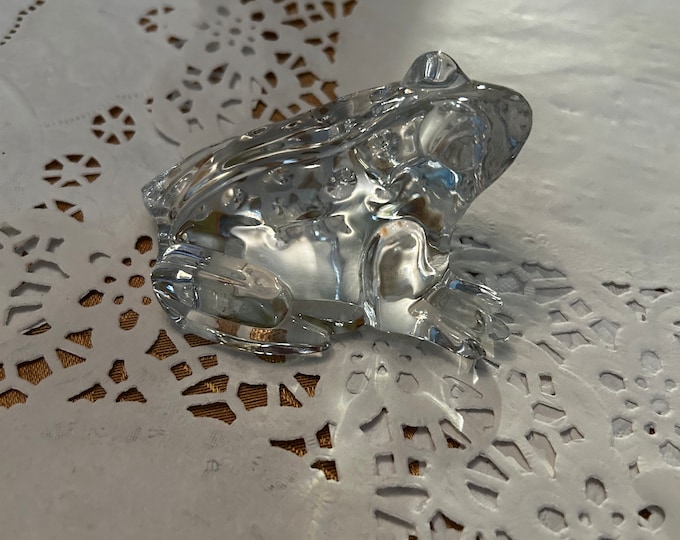 Exceptional WATERFORD Crystal Frog Figurine / Paperweight ~ Original ...