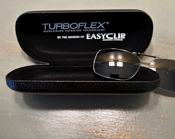 Vintage Turboflex Unisex Rectangular Clip on Sunglasses ~ Antique ...