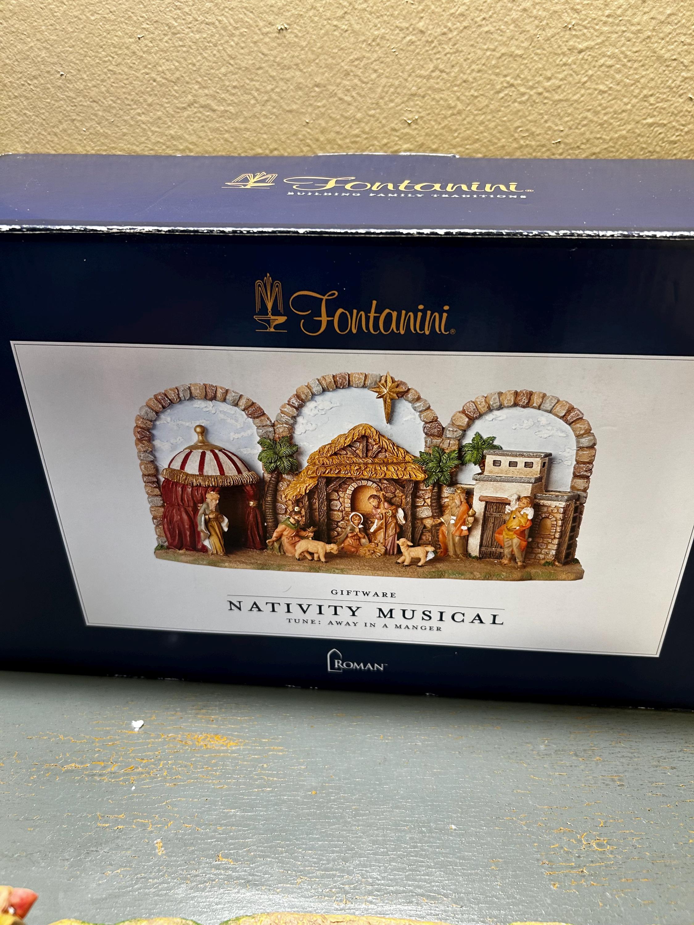 Retired Vintage Hand Painted Fontanini Musical Nativity Set ~ Made in ...