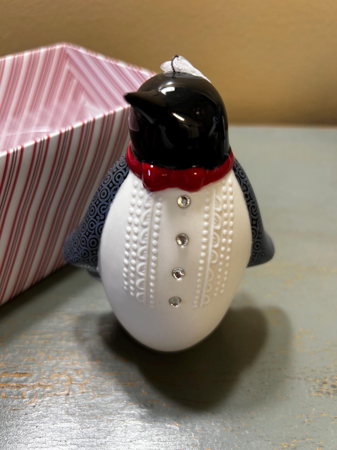 Charming Vintage Hand Painted Porcelain Penguin Ornament ~ Hallmark ...