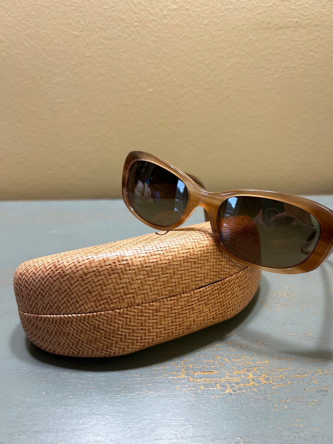 Vintage Lilikoi MAUI JIM Sunglasses & Case H 258 22 ~ Polarized Lenses ...