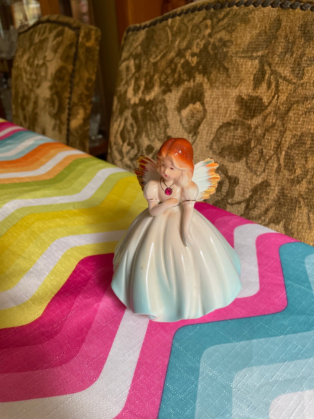 Josef Originals July Birthday Angel - July - Ruby With a Blue Dress - Etsy
