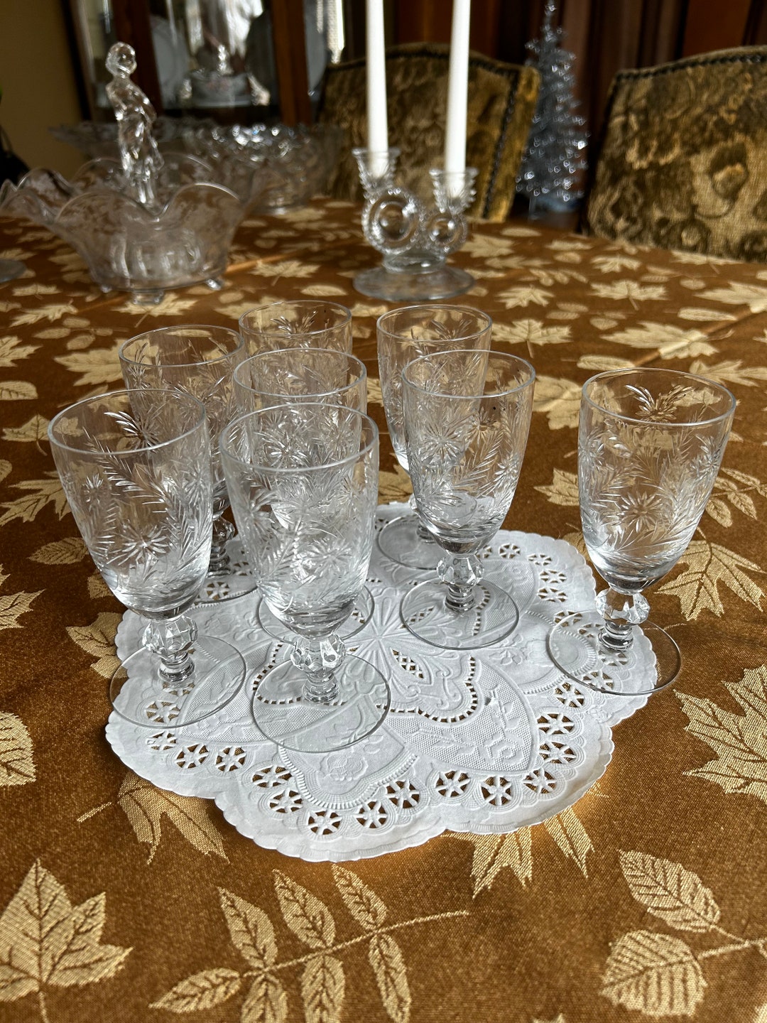 Lovely Lot of 8 Vintage Footed Limoncello Goblets ~ Beautiful Crystal ...