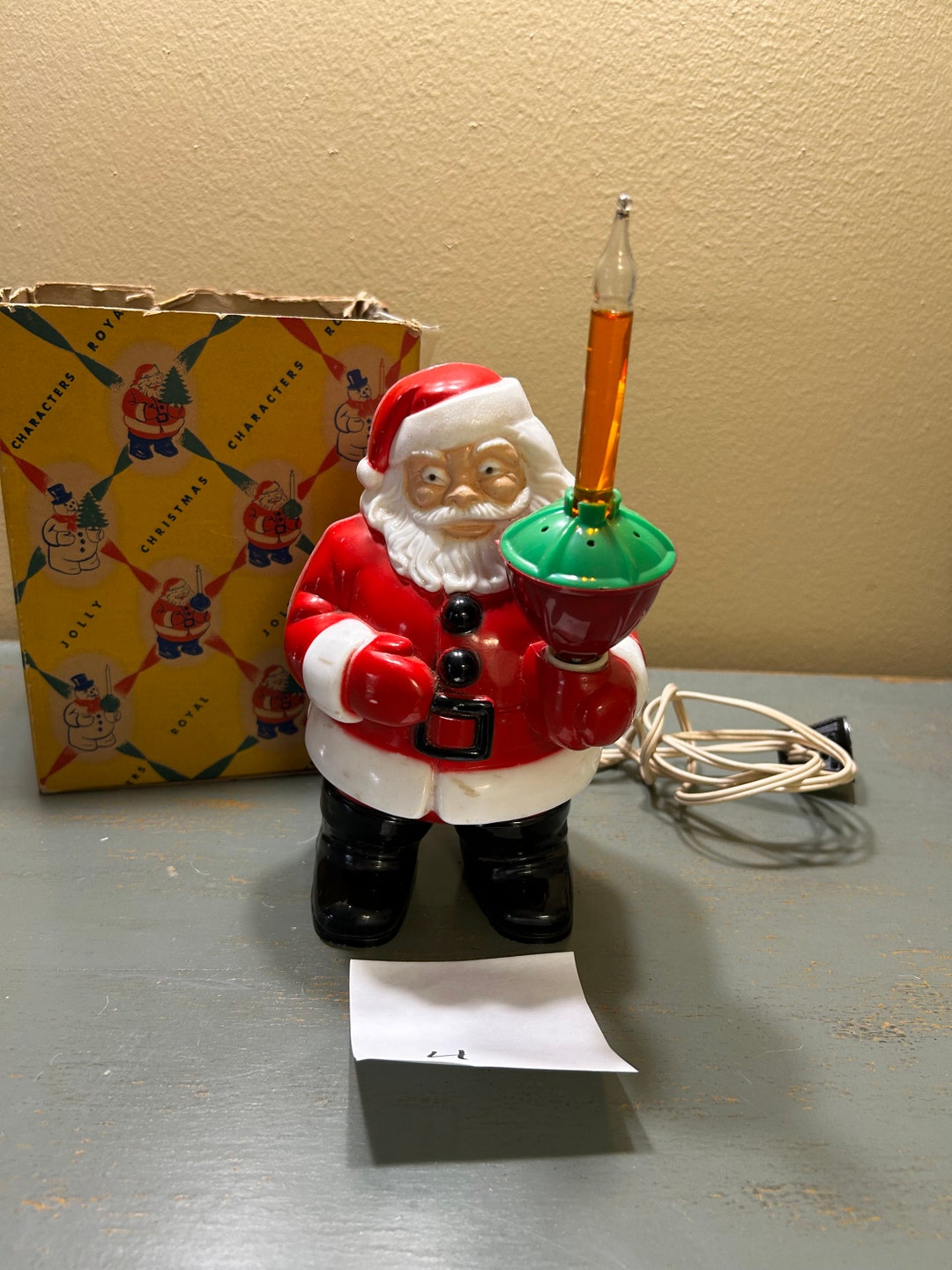 Rare Vintage 1950s Royal Bubble Light Santa ~ Bubble Light Included ...