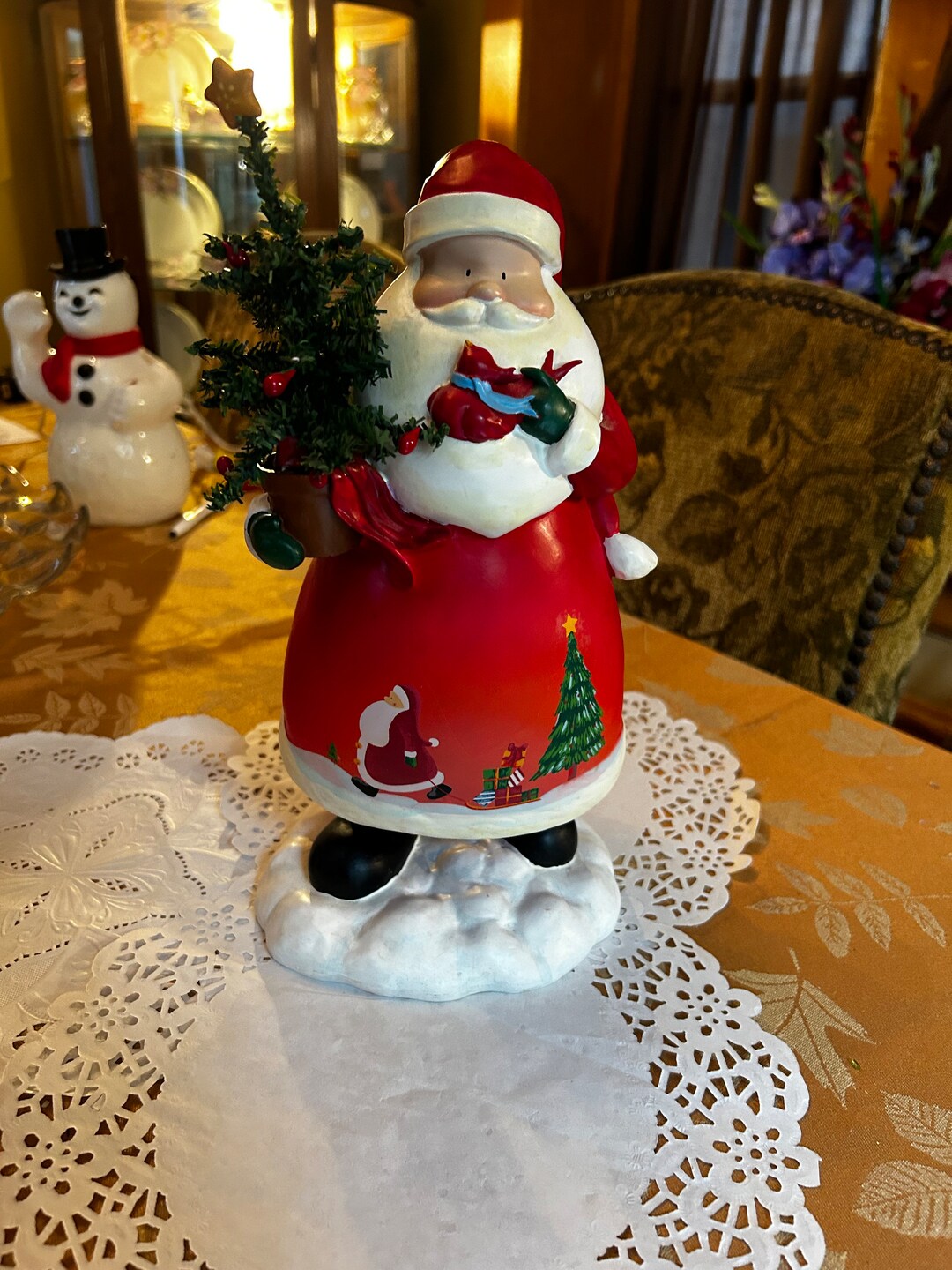 Vintage Russ Berrie Santa ~ Moments of Wonder ~ Hand Painted Figure ...