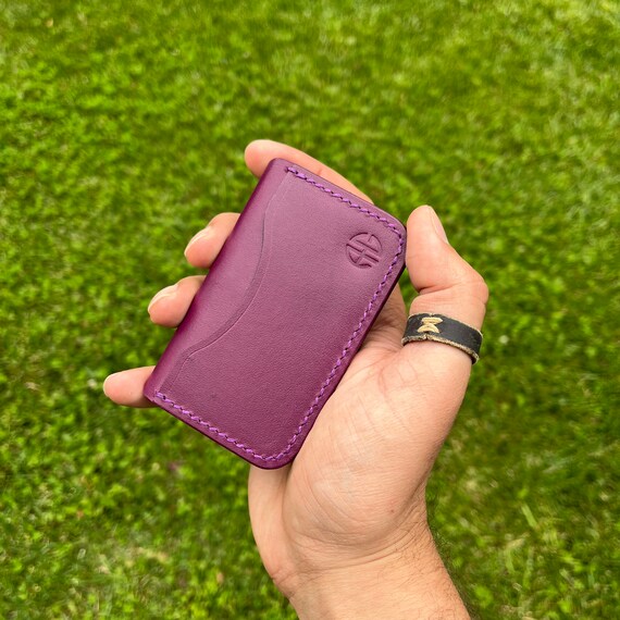Handmade Leather Card Holders Hand Stitched Personalized - Etsy