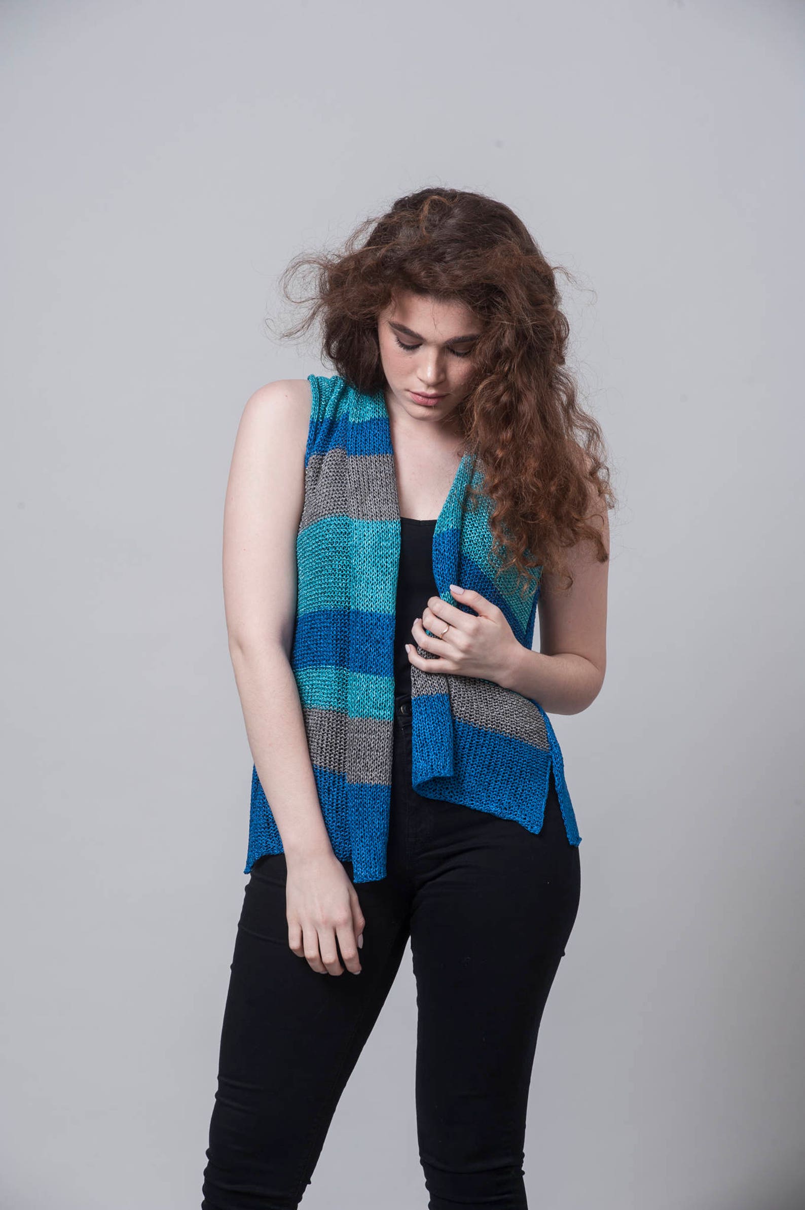 Summer Knits, Sleeveless Knit, Boho Tops, Crochet Top, Cotton Summer ...