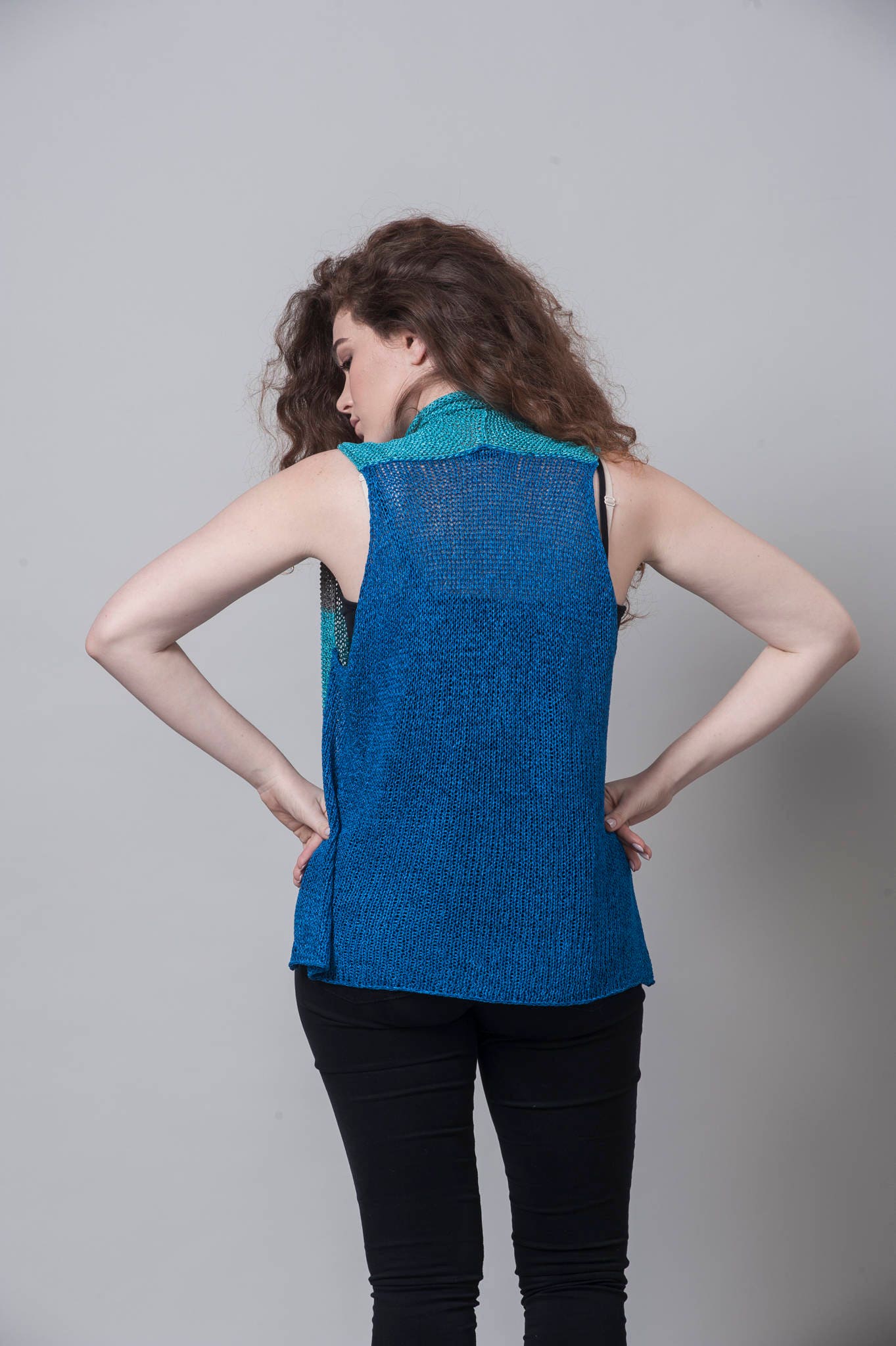 Summer Knits, Sleeveless Knit, Boho Tops, Crochet Top, Cotton Summer ...