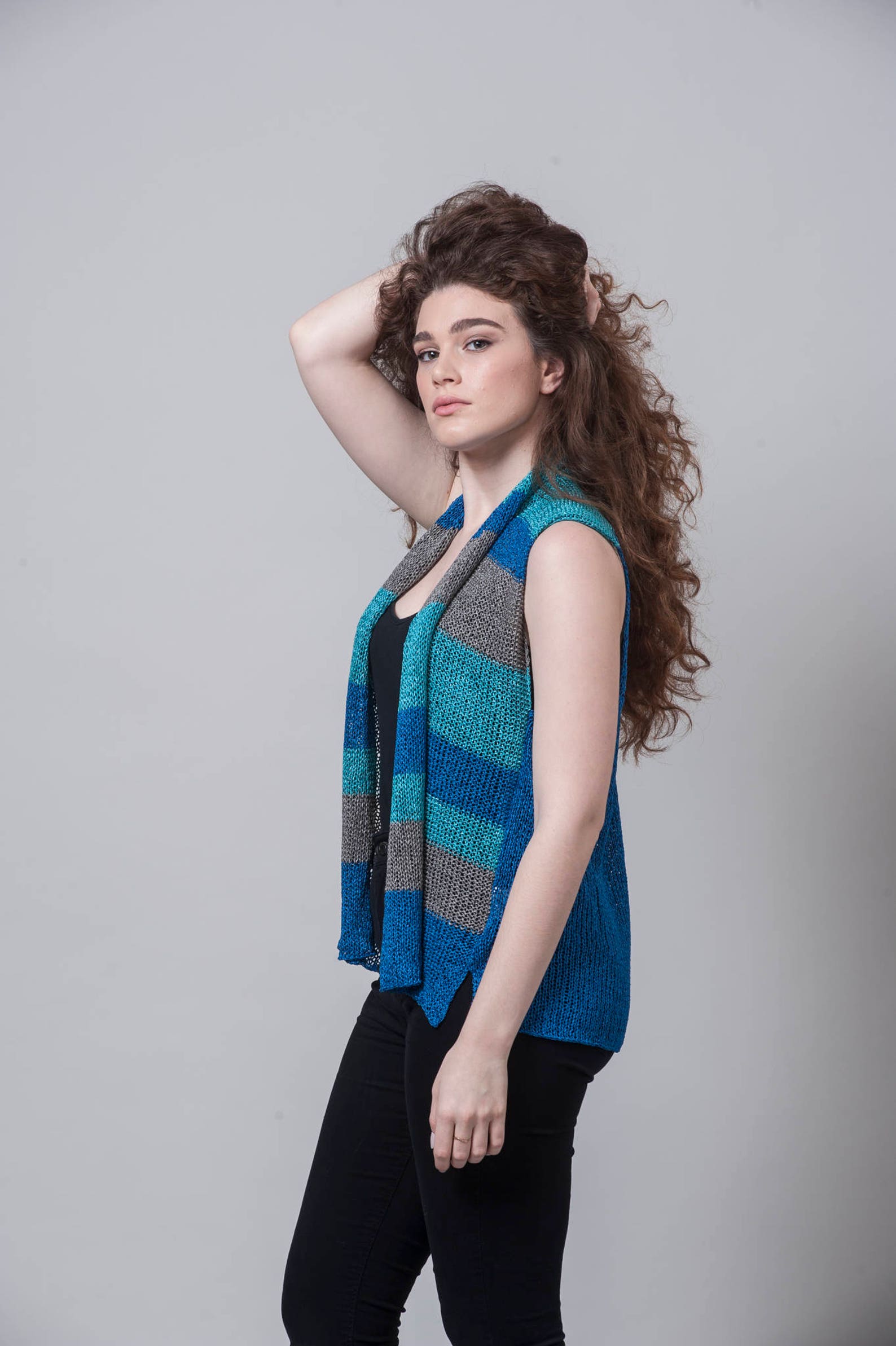 Summer Knits, Sleeveless Knit, Boho Tops, Crochet Top, Cotton Summer ...