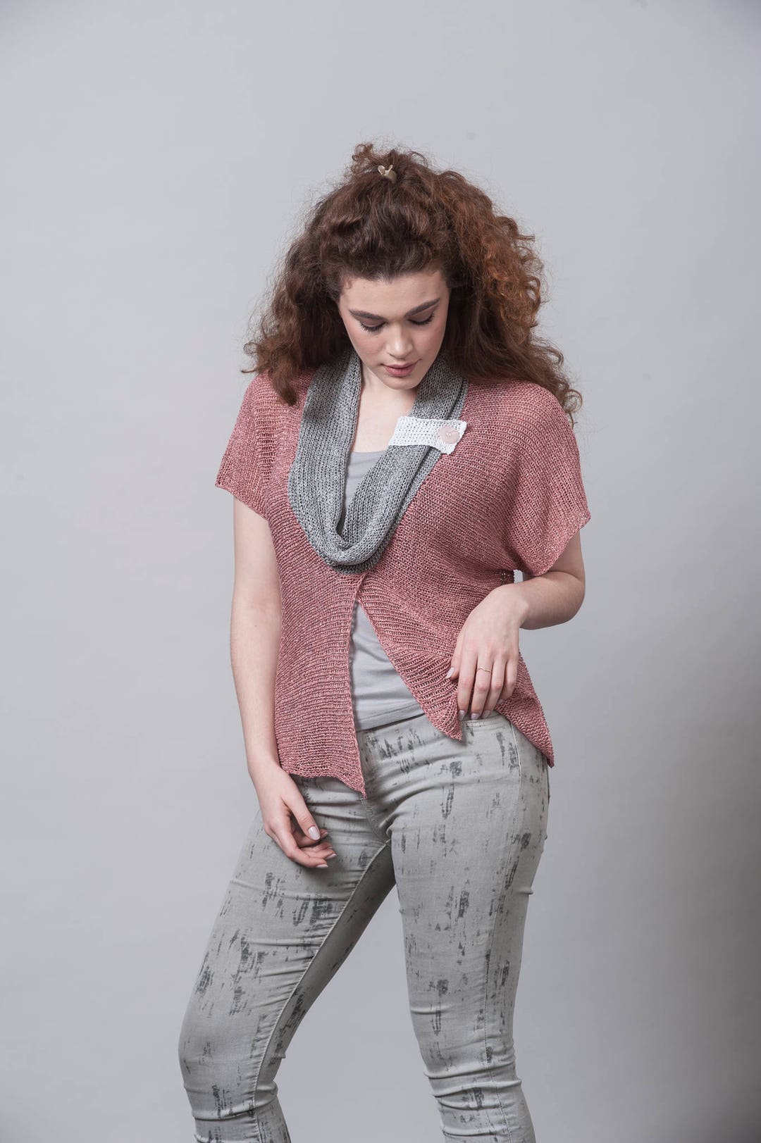 Short Sleeve Knit, Loose Top, Summer Knit, Boho Tops, Womens Spring ...