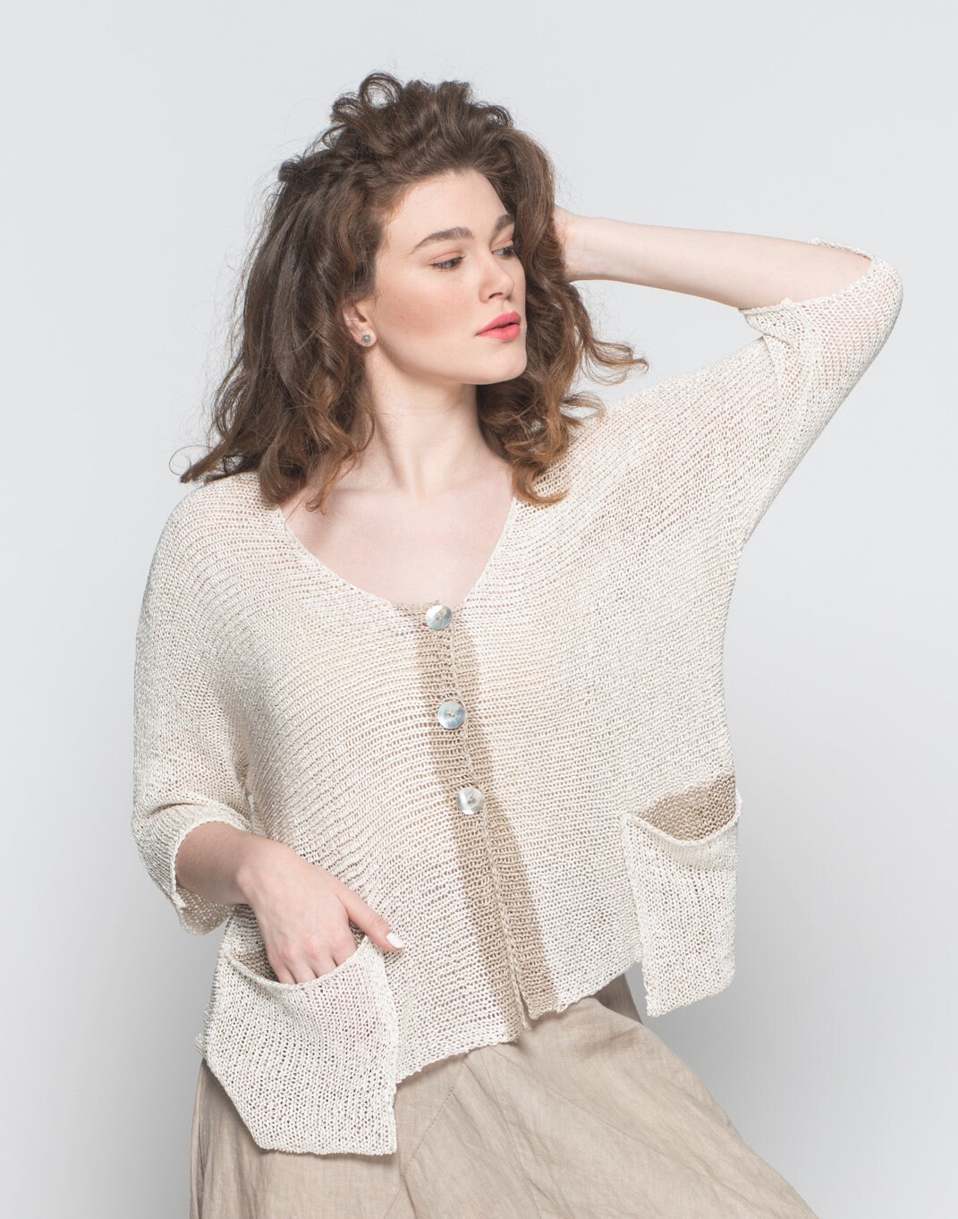 Cardigan Women, 3/4 Sleeve Top, Women Summer Top, Boho Top, Loose Top ...