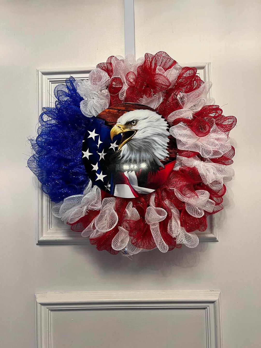 Eagle Flag Handmade Wreath 16" - Etsy