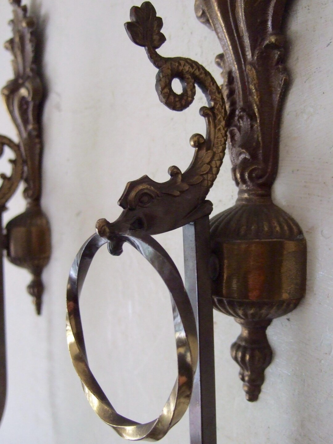 Reserved for Michael - VERY RARE PAIR Large Antique French Solid 2 Tone ...