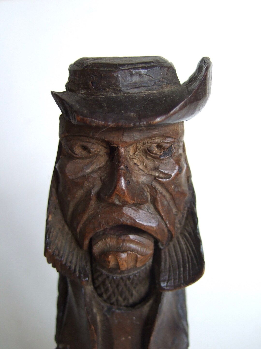 RARE CARVED OAK Antique French Nutcrackers "breton Man" Jules Martin ...