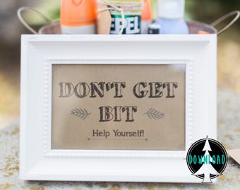 Bug spray sign | Etsy