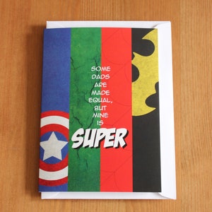 Superhero Father's Day Card Father's Day Card Superhero Birthday Card ...