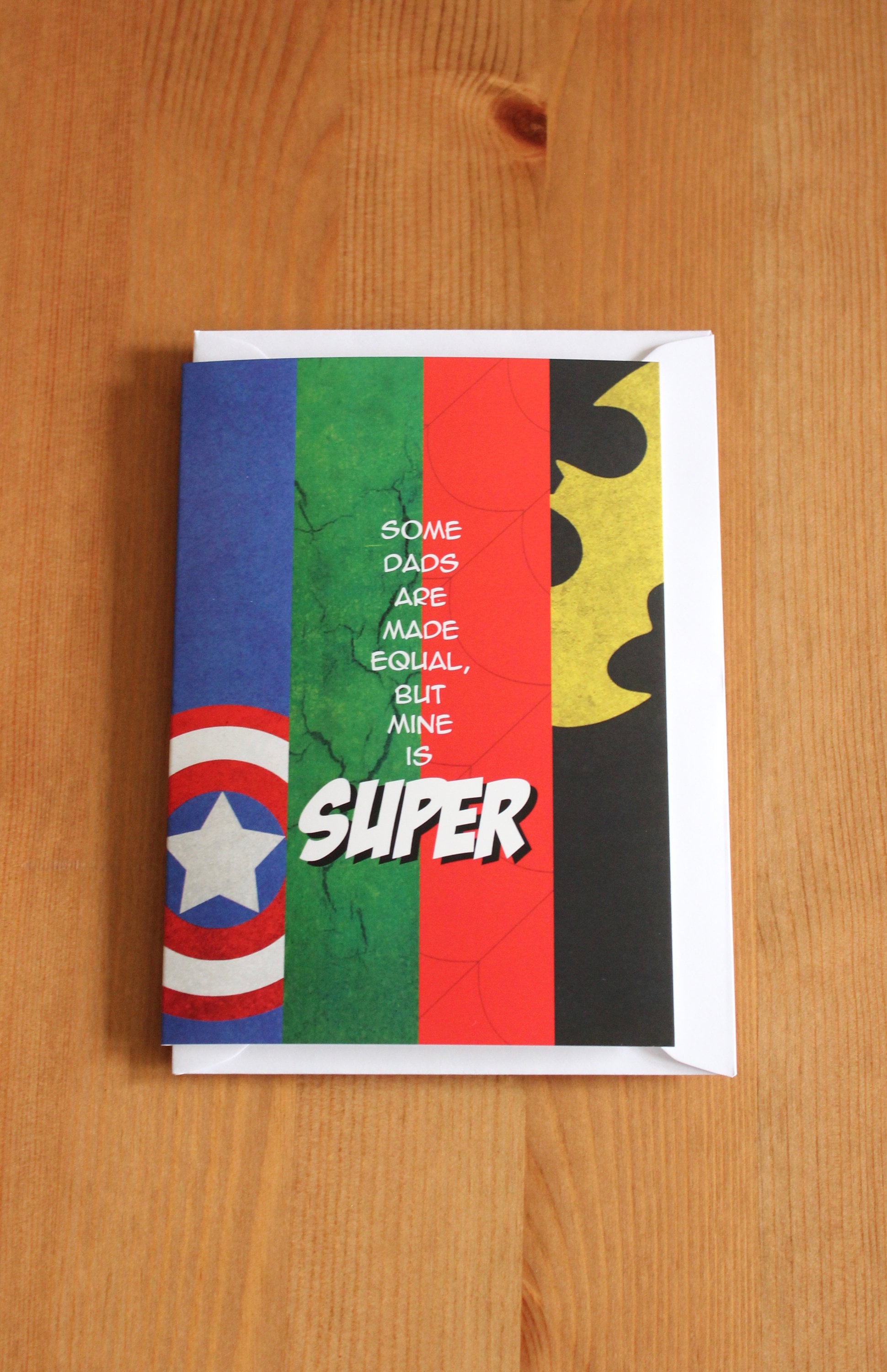 Superhero Father's Day Card Father's Day Card Superhero Birthday Card ...