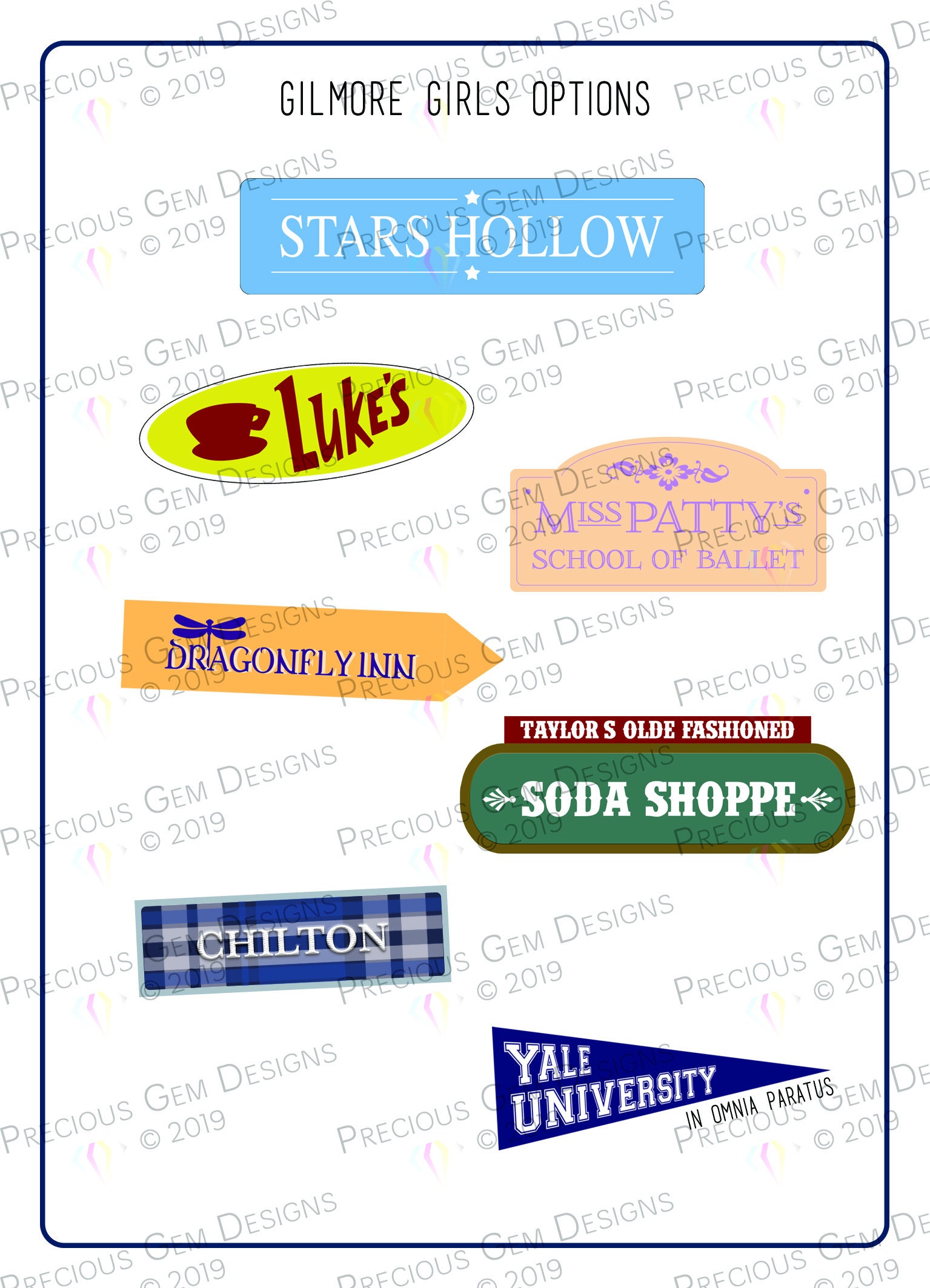 Gilmore Girls Print | Stars Hollow Print | Signpost Poster | in Omnia ...