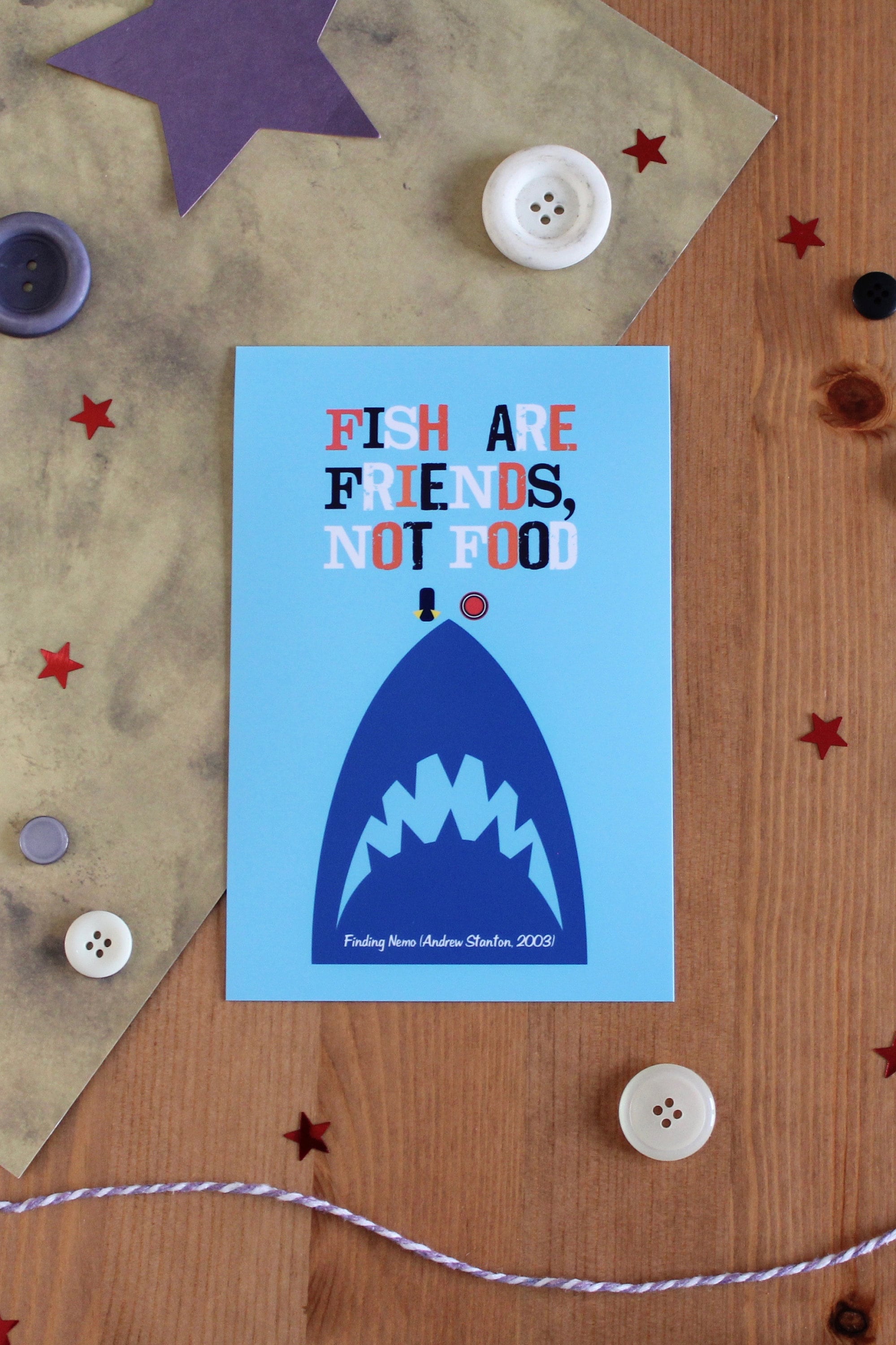 Finding Nemo Print Fish Are Friend Not Food Disney Quote - Etsy