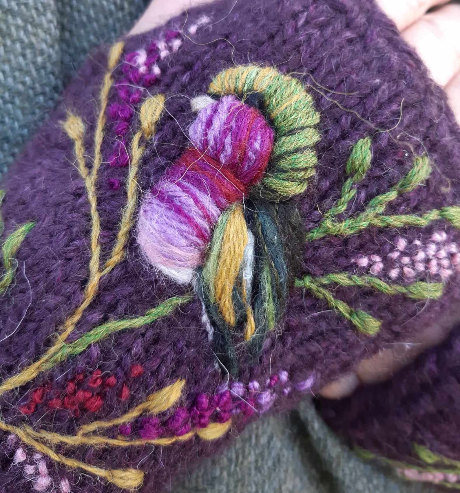 Hand Knitted Fingerless Mittens, Accessories,gift for Her,womens ...